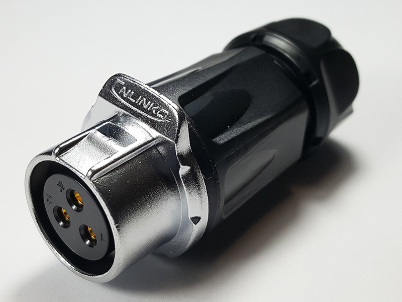 Cnlinko - 3 Pins waterproof latching female circular connection plug # ...